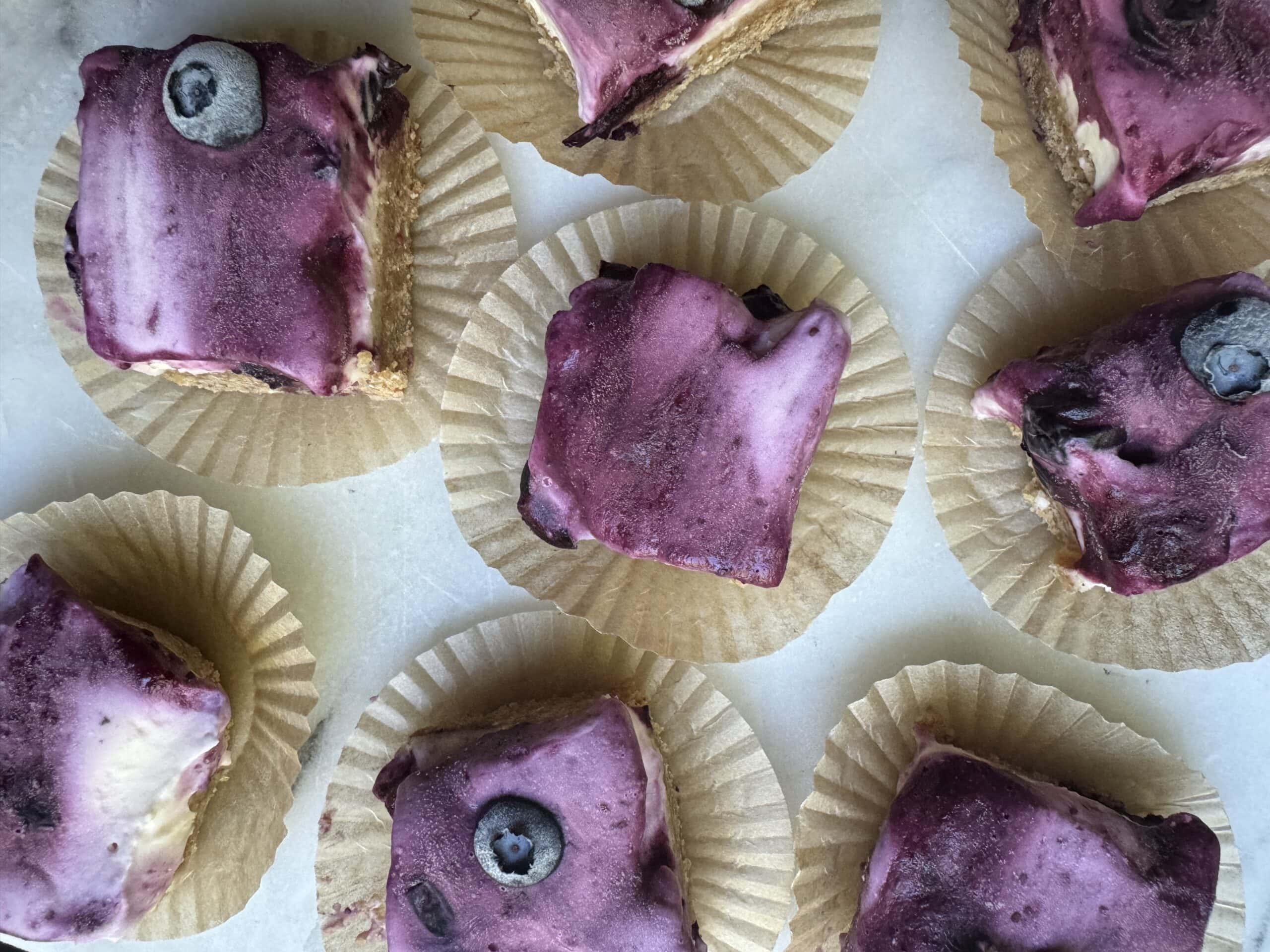 No-Bake Blueberry Cheesecake Bars (No Oven Required) - The Host Notes